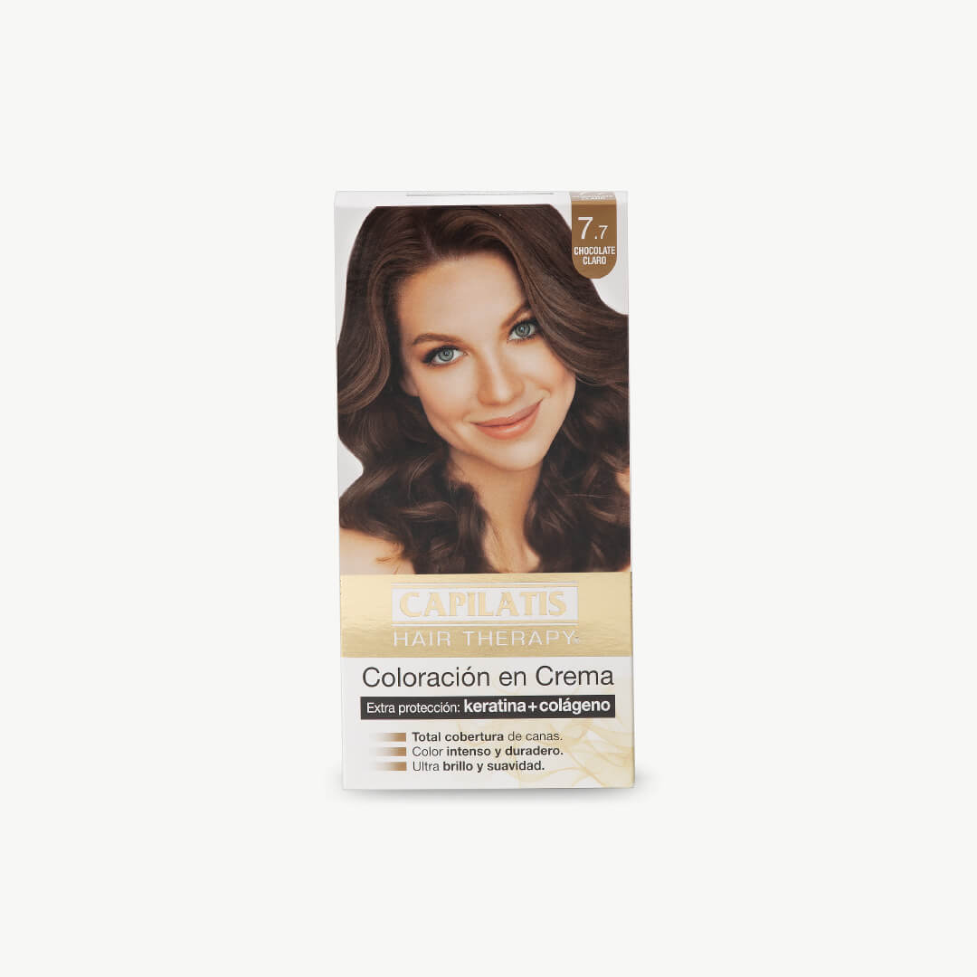 Coloración en Crema Chocolate Claro, Tono 7.7 – Capilatis Argentina